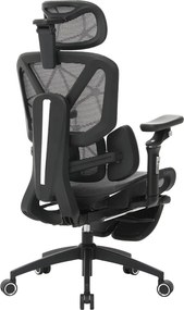 Ergonomická kancelářská židle STORM - tmavě šedá síťovina / nosnost 150 kg