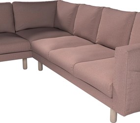 Potah na pohovku IKEA Norsborg rohová 5-místná barva růžová látka pletený vzor