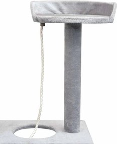 Škrabadlo pro kočky se sisalovými sloupky, 150 cm, šedá 170485