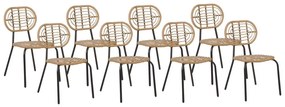 Set 8 ks zahradních židlí Praza (přírodní). 1082015