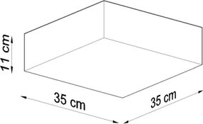 Stropní svítidlo SOLLUX Horus 35cm E27 2x60W bez zdroje SL.0136 černá