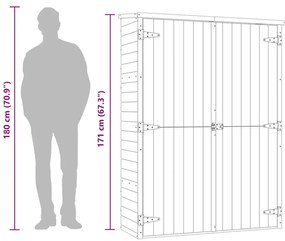 vidaXL Marketos Zahradní kůlna na nářadí 123x50x171 cm impregnovaná borovice