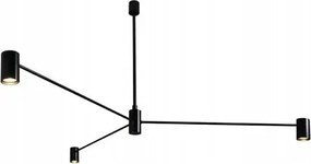stropní svítidlo Dakata kovová, svítidlo, tubusy, černá