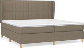 Box spring postel s matrací taupe 200x200 cm textil 3128713