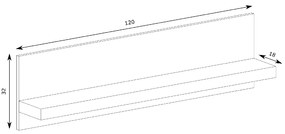 Obývací stěna INDIANAPOLIS s | sestava D | 330 cm | jasan světlý