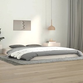 Rám postele bílý 140 x 190 cm masivní borovice,  823465