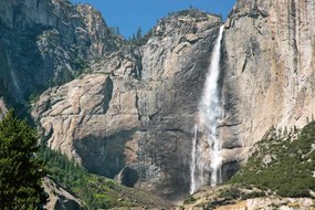 DIMEX | Vliesová fototapeta Yosemitský park MS-5-3165 | 375 x 250 cm | zelená, modrá, šedá