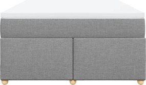 Box spring postel s matrací světle šedá 140 x 190 cm textil 3285373