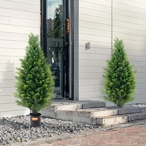 2 Kusů 0,9 m Umělý cedr Topiary Strom Umělá rostlina UV Dekor vnitřní/venkovní