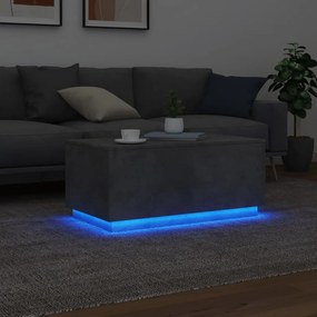 vidaXL Konferenční stolek s LED osvětlením 90 x 50 x 40 cm [839878] Barva: kouřový dub