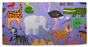 Sablio Ručník Animované safari - 30x50 cm