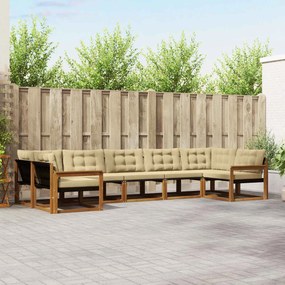 Venkovní pohovková souprava 7 ks Přirozená a Béžová 3369812
