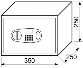 VMBal Nábytková schránka s elektronickým zámkem  - MALÁ