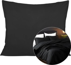 SATÉNOVÝ DEKORAČNÍ POVLAK NA POLŠTÁŘ SATYNLOVE 40X60 CM ČERNÁ
