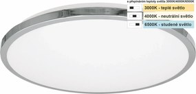 Top Light Koupelnové stropní LED svítidlo Silver KS CCT 10W IP44 1000lm pr. 29cm