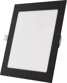 EMOS Černý vestavný LED panel hranatý 225 x 225mm 18W CCT Premium ZD2343