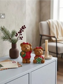 Sinsay - Stojící vánoční dekorace ve tvaru medvídků 2 pack - vícebarevná