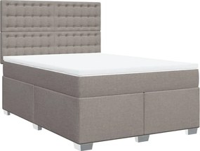 Box spring postel s matrací taupe 140x190 cm textil 3292801
