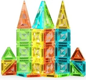 GEOMAG Magnetická stavebnice Magnetic Tiles Gems Mini / 26 dílků / Ple