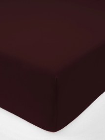 MK Lůžkoviny Jersey prostěradlo s elastanem Deluxe 200 × 200 cm – vínově červené