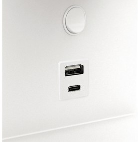 Exo 1031A-L3106B-01 nástěnná LED lampička s policí a USB pro levou stranu, bílá, 6W, 3000K, 25cm, IP20
