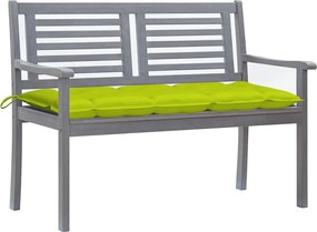 vidaXL 2místná zahradní lavice s poduškou 120 cm eukalyptus [3061041] Barva: Jasně zelená
