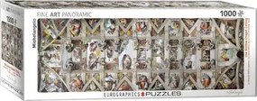 EUROGRAPHICS Panoramatické puzzle Strop Sixtinské kaple / 1000 dílků /