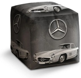 Sablio Taburet Cube Mercedes-Benz 300 SL Šedé pozadí: 40x40x40 cm