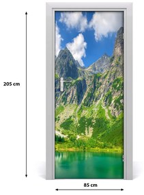 Fototapeta na dveře jezero v horách 85x205 cm