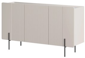 Komoda Malmi 150 cm - kašmírová / crema bianca / černé nožky