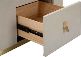Designový noční stolek Ondelette 60 cm krémový