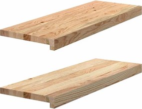 Nášlapy na schody 2 ks neošetřené 70x25x2 cm masivní dub 3283772