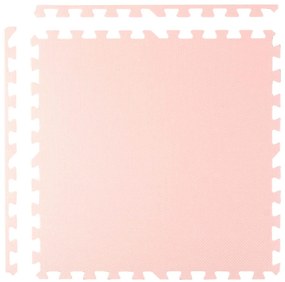 Ricokids pěnová podložka puzzle 60x60 cm 4 ks broskvová a bílá pro děti