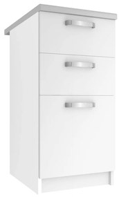 Kuchyňská skříňka Belini spodní se zásuvkami 40 cm bílý mat s pracovní deskou  TOR SDSZ40/0/WT/WT/0/U