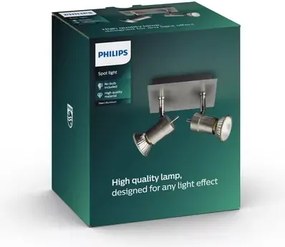 Philips Titan 2x50W hliník / Bodové svítidlo / GU10