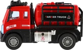 TEDDIES Hasičské auto s cisternou / na zpětné natažení / 12 cm