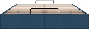 Osmanský rám postele bez matrací modrá 140x190 cm textil 3310881