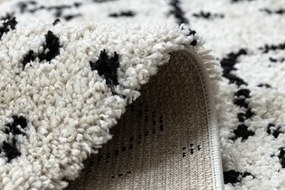 Dywany Łuszczów, Běhoun Berber Tetuan B751 cream, 80x200, bílá, obývací pokoj