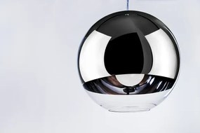 Industriální lustr Silver Ball 25