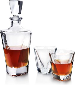 Likérová sada 6 skleniček a karafy se zabroušeným hrdlem EVA TRIANGLE 280ml/780ml čirá