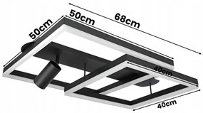 LED Stropní svítidlo LED/38W/230V + 1xGU10/30W černá