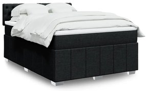 Box spring postel s matrací černá 140 x 190 cm textil 3287072