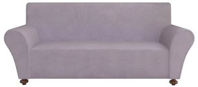 131087 vidaXL 131087  Stretch Couch Slipcover Grey Polyester Jersey