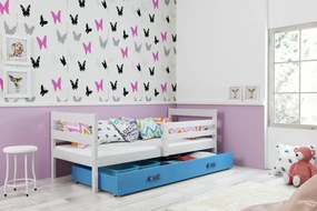 Dětská postel Eryk 1 - 200x90 Bílá/modrá