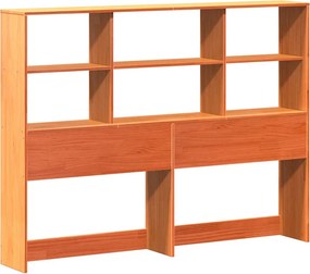Postel s knihovnou bez matrace 140 x 190 cm masivní borovice 3321601