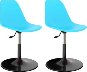 vidaXL Otočné jídelní židle 2 ks PP [324187] Barva: Modrá