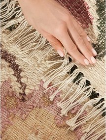 Krémový ručně tkaný jutový běhoun 80x200 cm Roya Violette – Elle Decoration