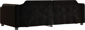 Válenda s přistýlkou černá 90 x 190 cm textil 3197646