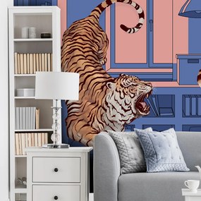 Malvis ® Tapeta Tygři v pokoji Vel. (šířka x výška): 432 x 290 cm