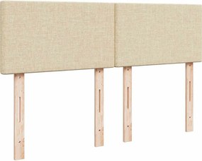 Box spring postel s matrací krémová 140x190 cm textil 3287449